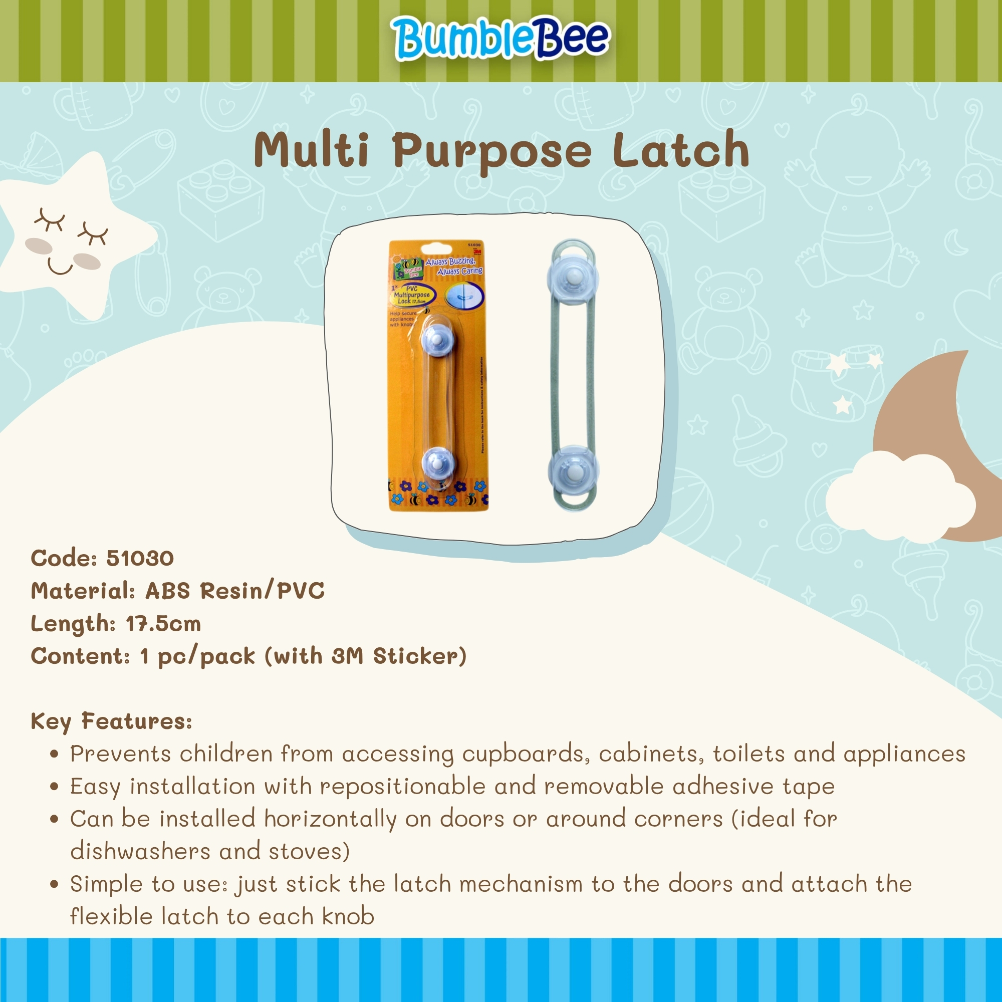 Bumble Bee Baby Safe Series - Safety Locks and Latches | Shopee Malaysia