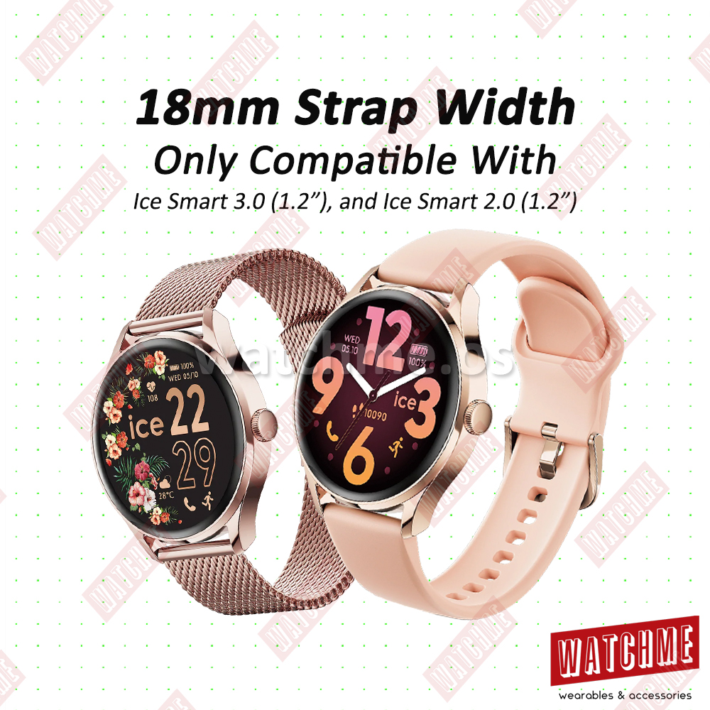 Ice Smart 3.0 (1.2"), and 2.0 (1.2") Strap, Stainless Steel Milan Loop ...