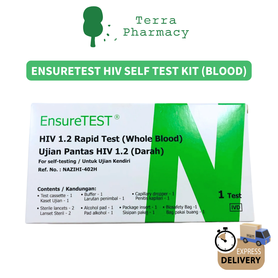 (Exp 7/2027) EnsureTEST HIV Whole Blood Self Test Kit 1's/Box (Secure ...