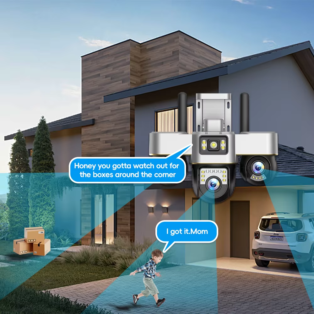 V380 Pro CCTV Outdoor SC30 WiFi Three Lens 360° Monitoring Wireless ...