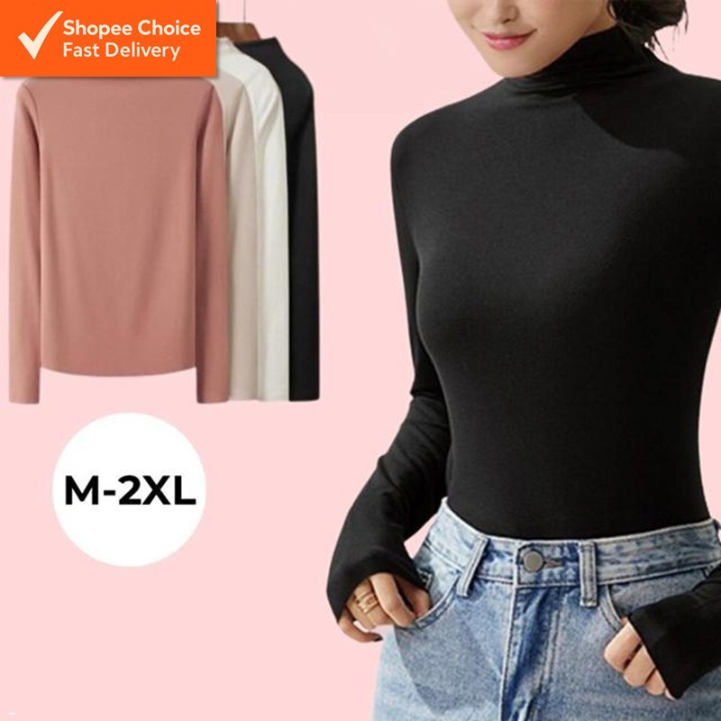 High Neck Inner turtle Neck Inner Wear Muslimah Inner Kolar Separuh ...