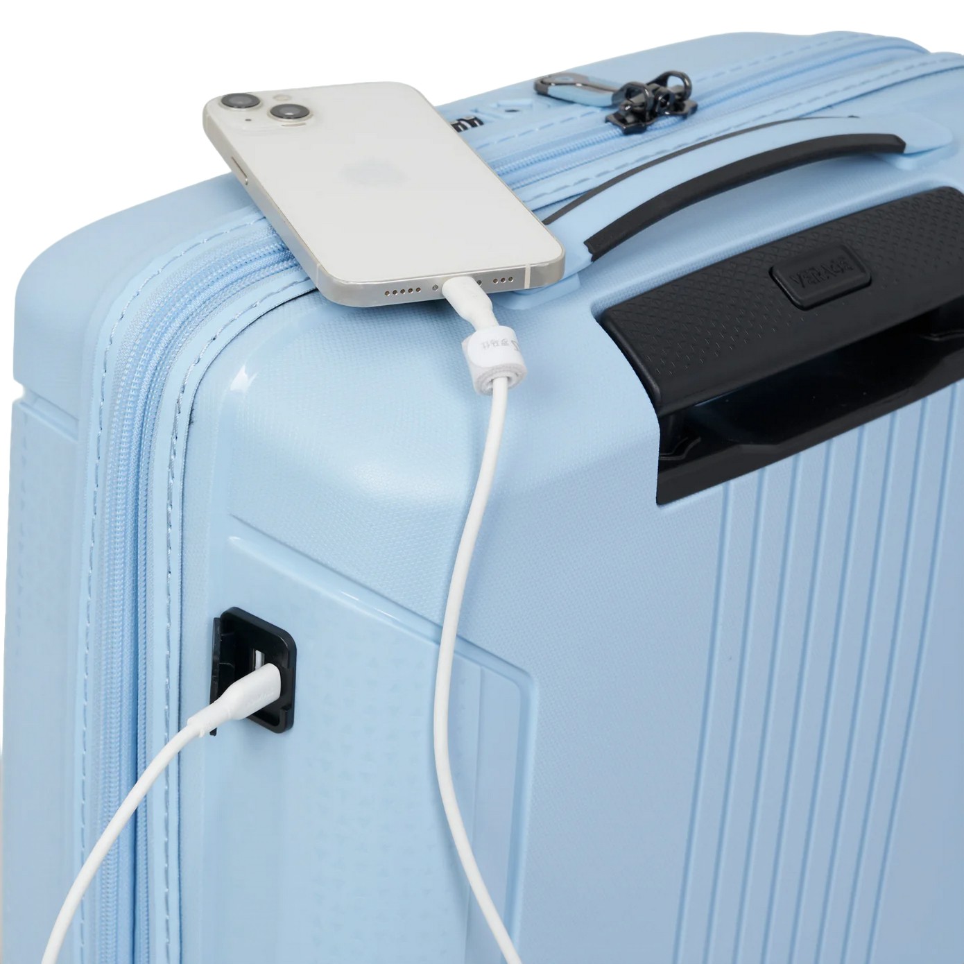 Verage Edinburgh 20 25 29 inch PP Unbreakable Hard Double-Coil Security Zipper Spinner Case ...