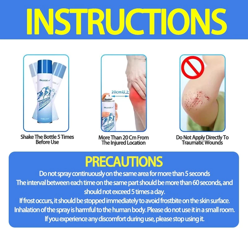 Cooling Spray Sports Cold Spray For Muscle Pain Injury Relief 250ml ...