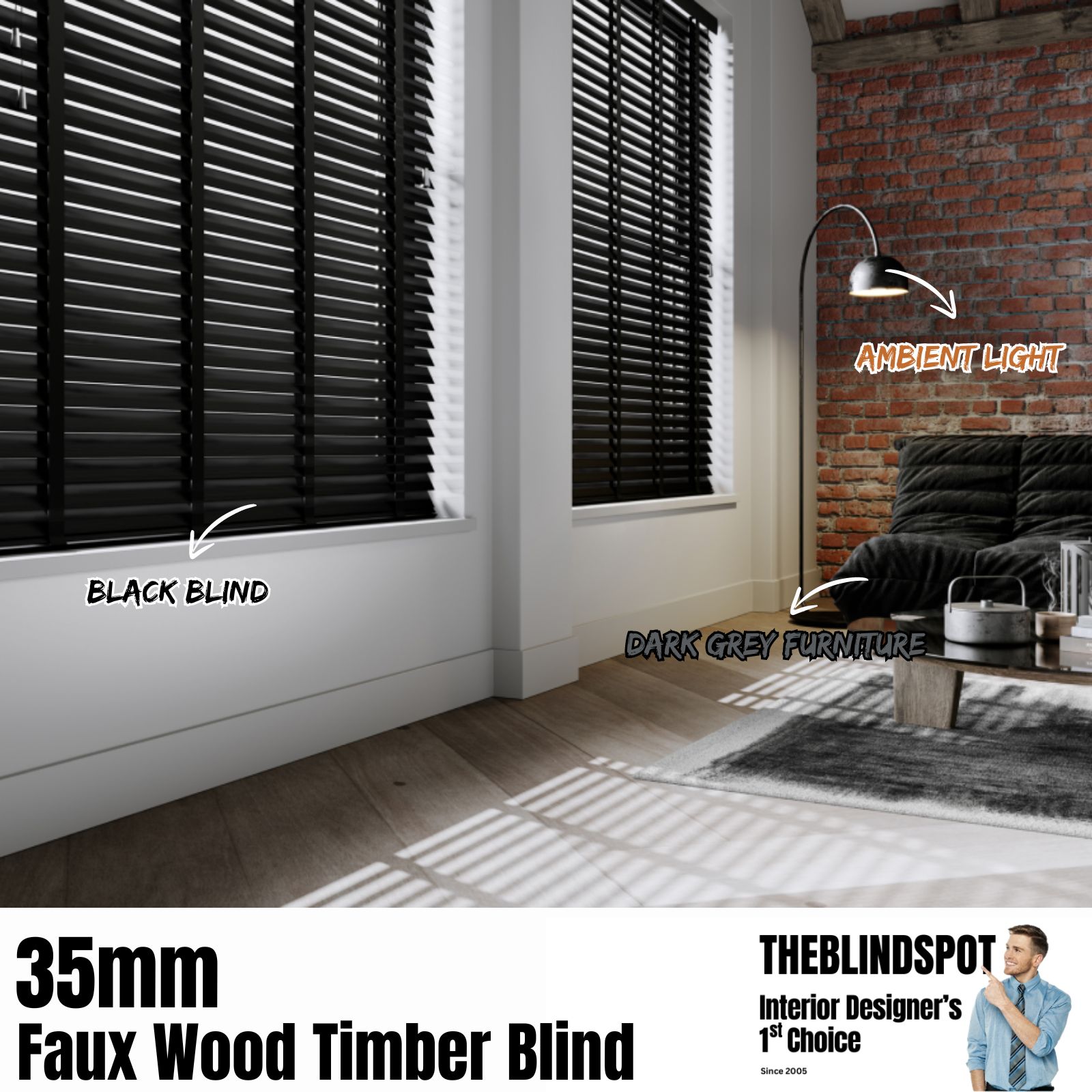 TheBlindSpot 35mm Timber Blind Deco Tape Bidai Kayu Indoor Tirai Kayu ...