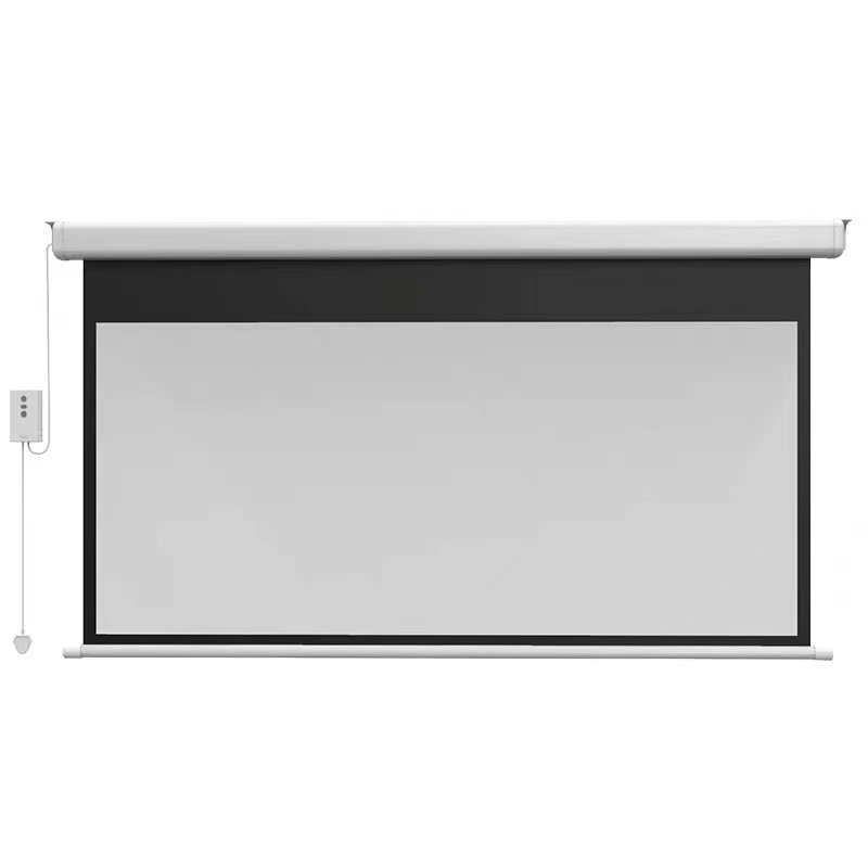 Square Aluminum Housing Projector Screen Motorized 100" & 120 ...