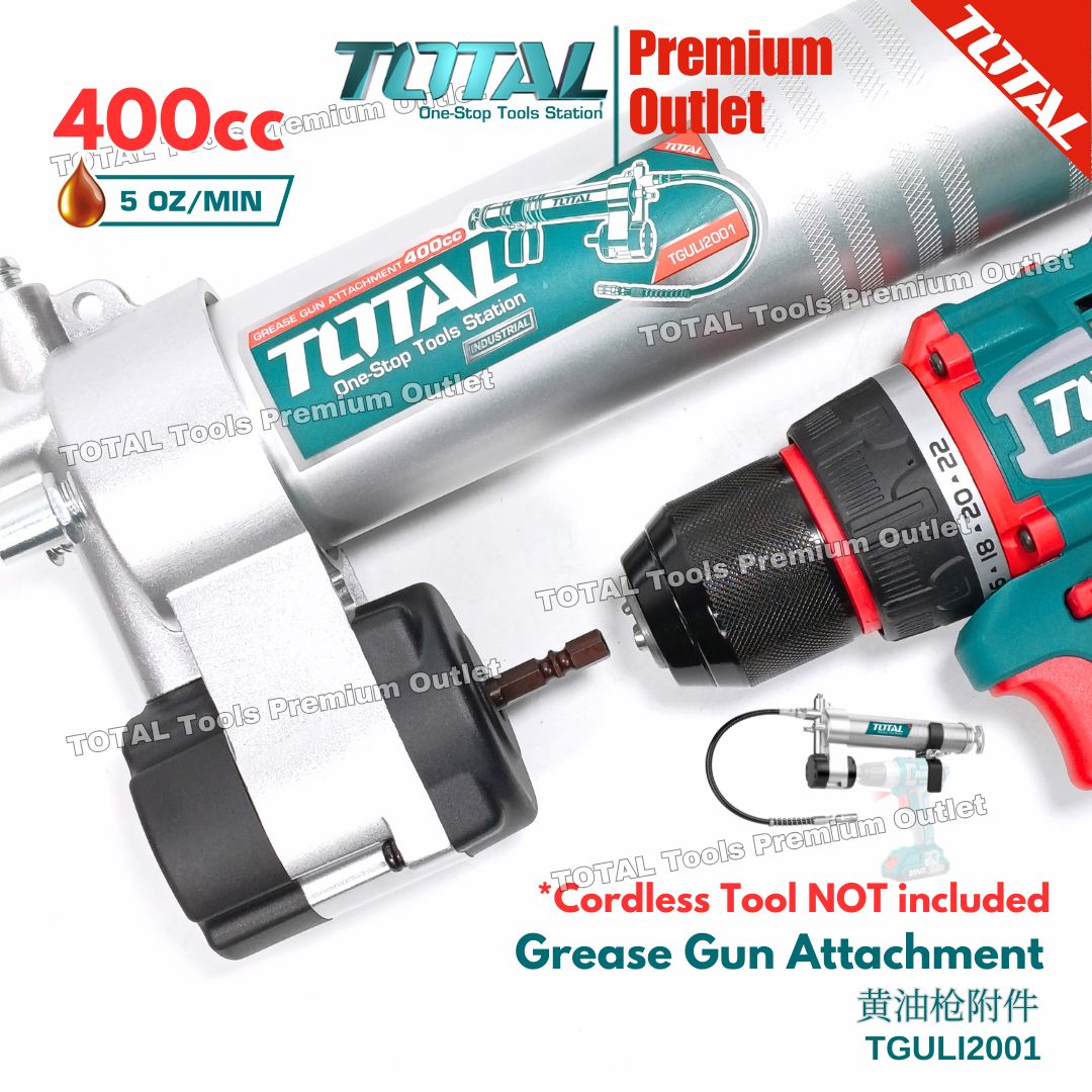 TOTAL Tools 400cc Grease Gun Attachment , Heady duty Rubber Hose 黄油枪附件 ...