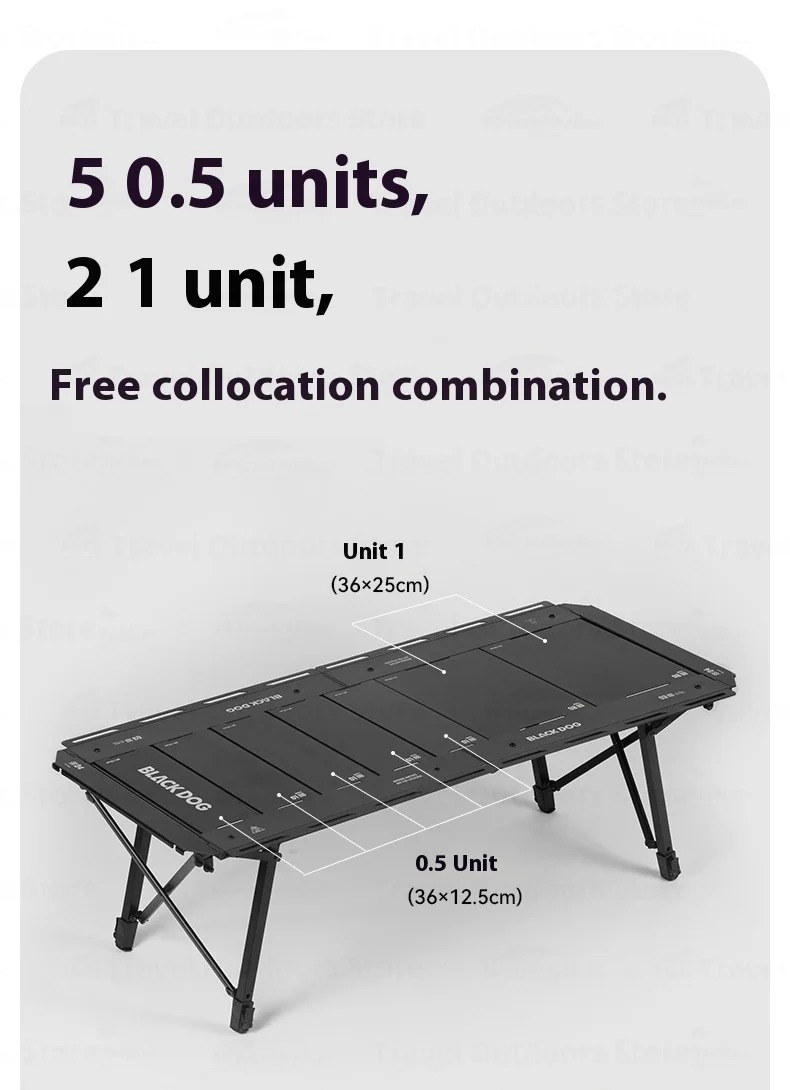 BLACKDOG Outdoor IGT Table Folding Adjustable Aluminum Alloy Camping ...