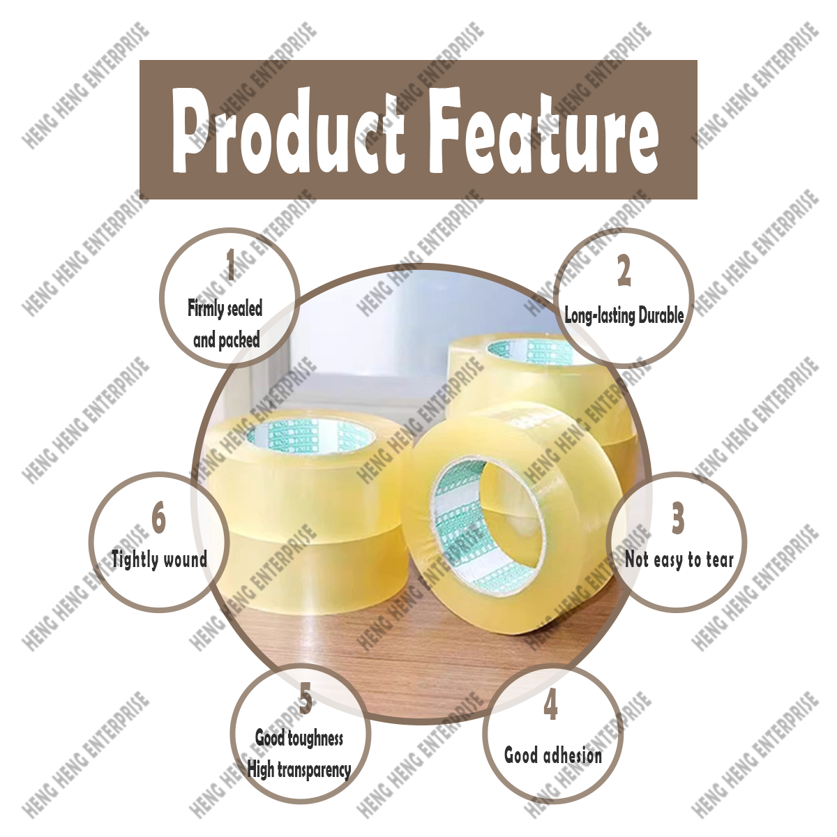 【Super Discount】Transparent tape rolls, sealing tape, Pita pembungkusan ...