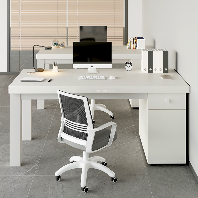 Modern Office Table with Drawer Storage 120/140cm Computer Desks ...