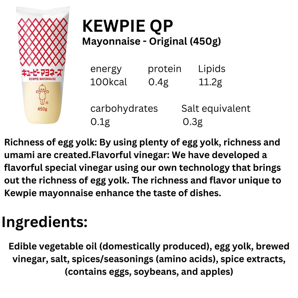 KEWPIE QP Mayonnaise 日本蛋黄酱 JP/JAPAN『PRODUCT OF JAPAN 🇯🇵』 | Shopee Malaysia