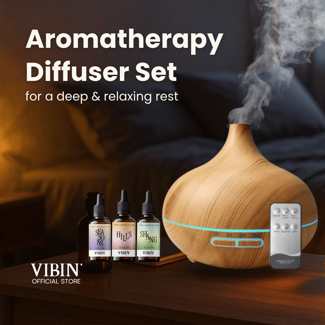[Gift] VIBIN' Onion Wood Grain Ultrasonic Diffuser Humidifier With ...