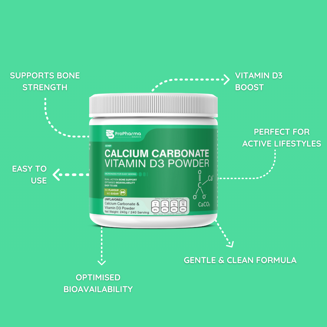 PPS CCVDP Calcium Carbonate Vitamin D3 Powder | Bone Support | Unflavoured | 240g 955 71435 2401 ...
