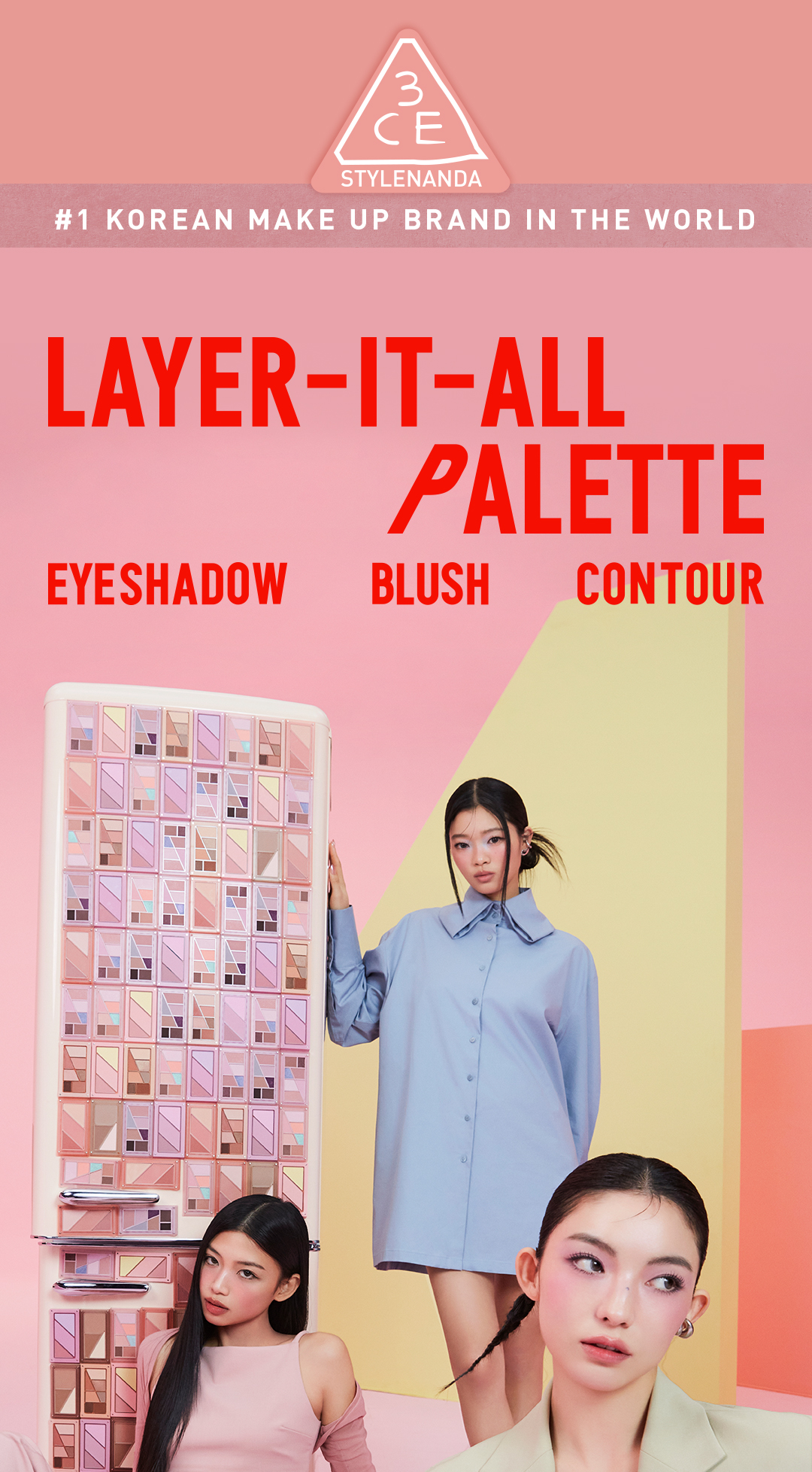 3CE LAYER IT ALL PALETTE Personalized Eyeshadow Contour Blush ...