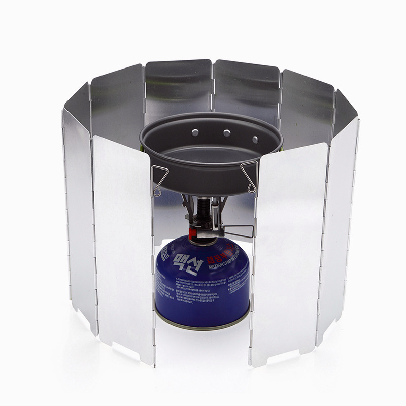 Camping Windshield for Fire Stove Aluminum Alloy Portable Foldable Wind ...