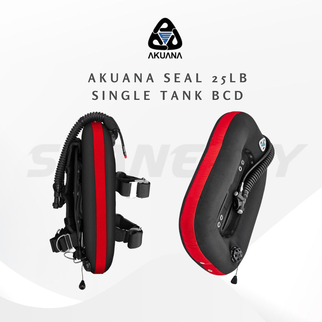 AKUANA Seal 25lbs Carbon/Aluminum Single Tank BCD Set for Scuba Diving ...