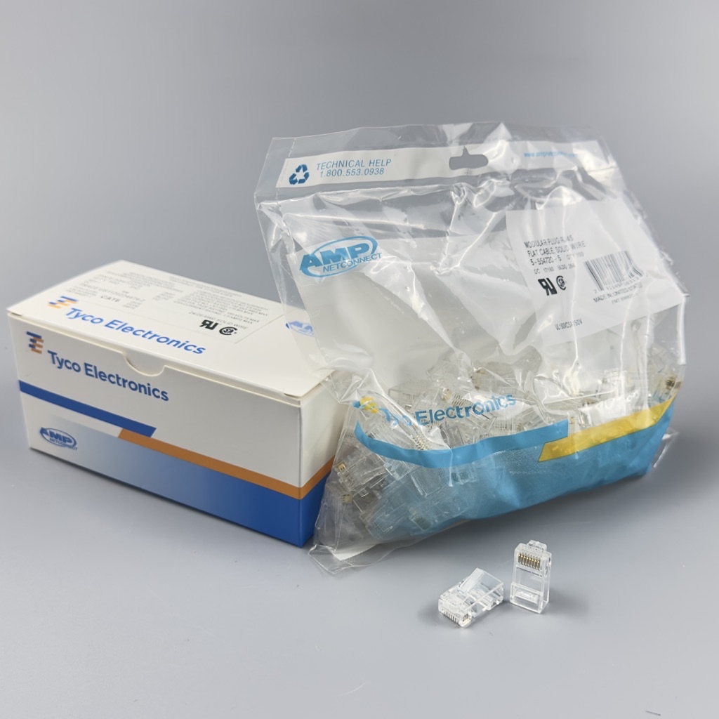 10/100PCS AMP Netconnect RJ45 CAT6 Modular Plug UTP Lan Plug | Tyco ...