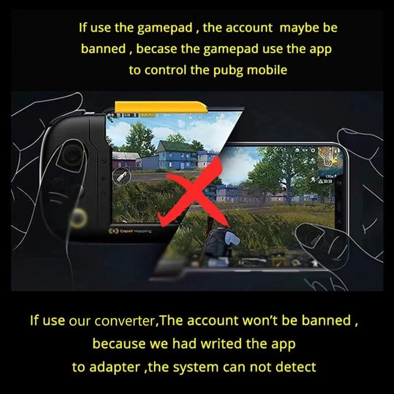Gaming Converter Mobile Gaming Keyboard Mouse Converter Set PUBG gaming ...