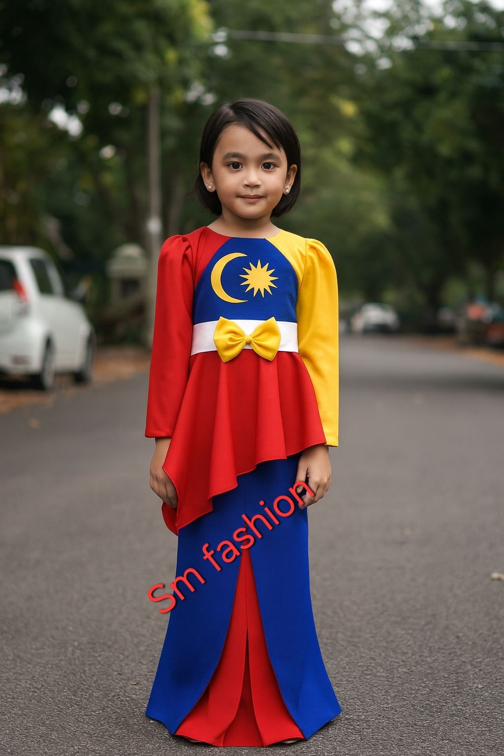 Baju merdeka p new design size 2year-12year kain cromocrip | Shopee ...