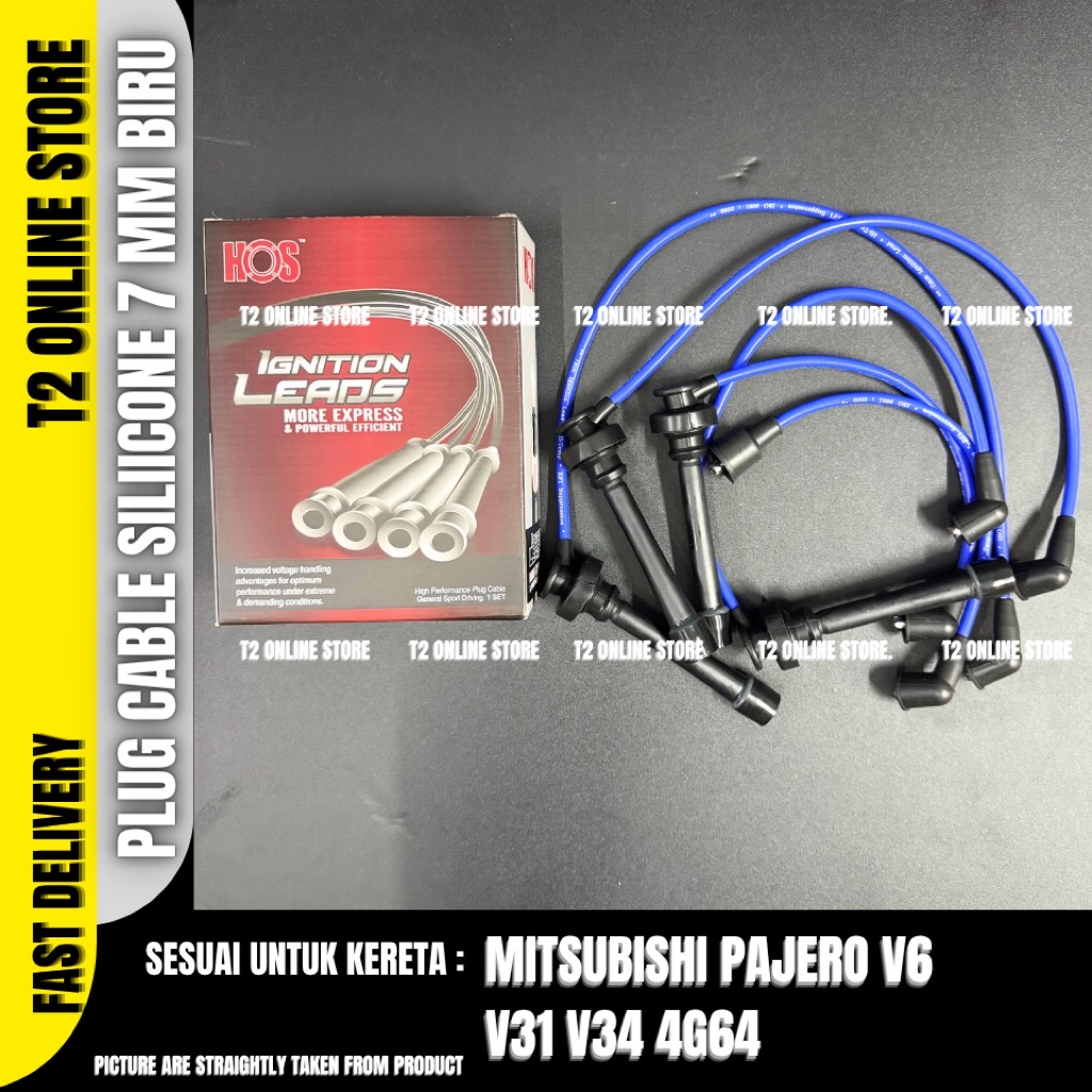 T2 PLUG CABLE MITSUBISHI PAJERO V6 V31 V34 4G64 7MM SILICONE 1SET ...
