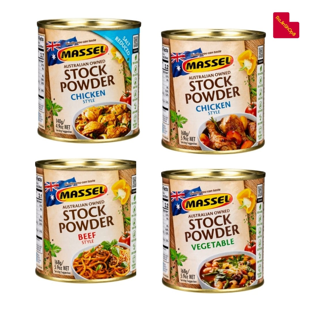 Massel Stock Powder – Chicken | Beef | Vegetable | Reduced Salt Chicken ...