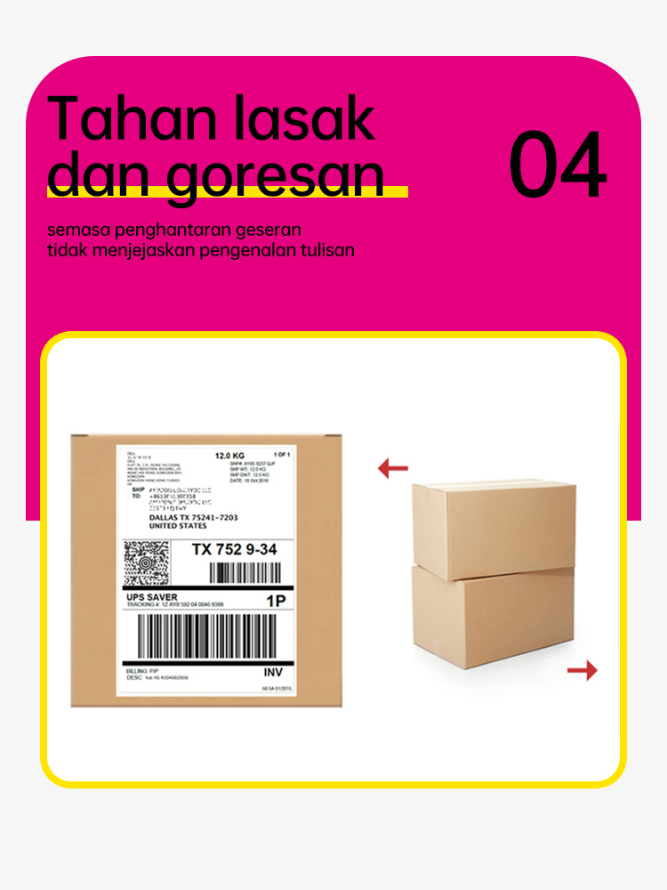 Thermal Paper Label Sticker A6 10cm x 15cm Thermal AWB Consignment Note ...