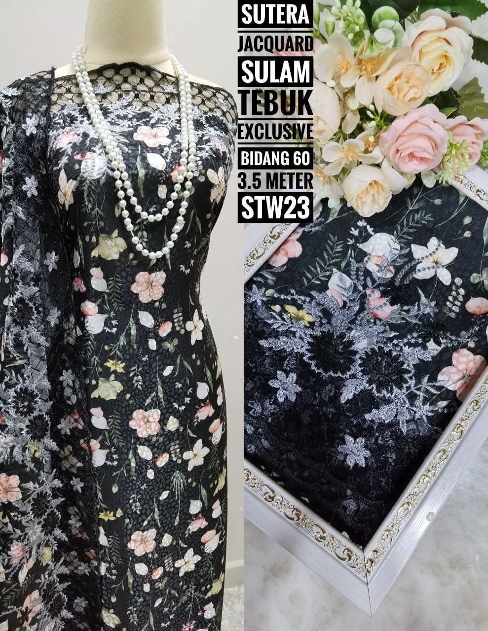KAIN PASANG SUTERA JACQUARD SULAM KAIN SULAM BIKU SULAM TIMBU KAIN ...