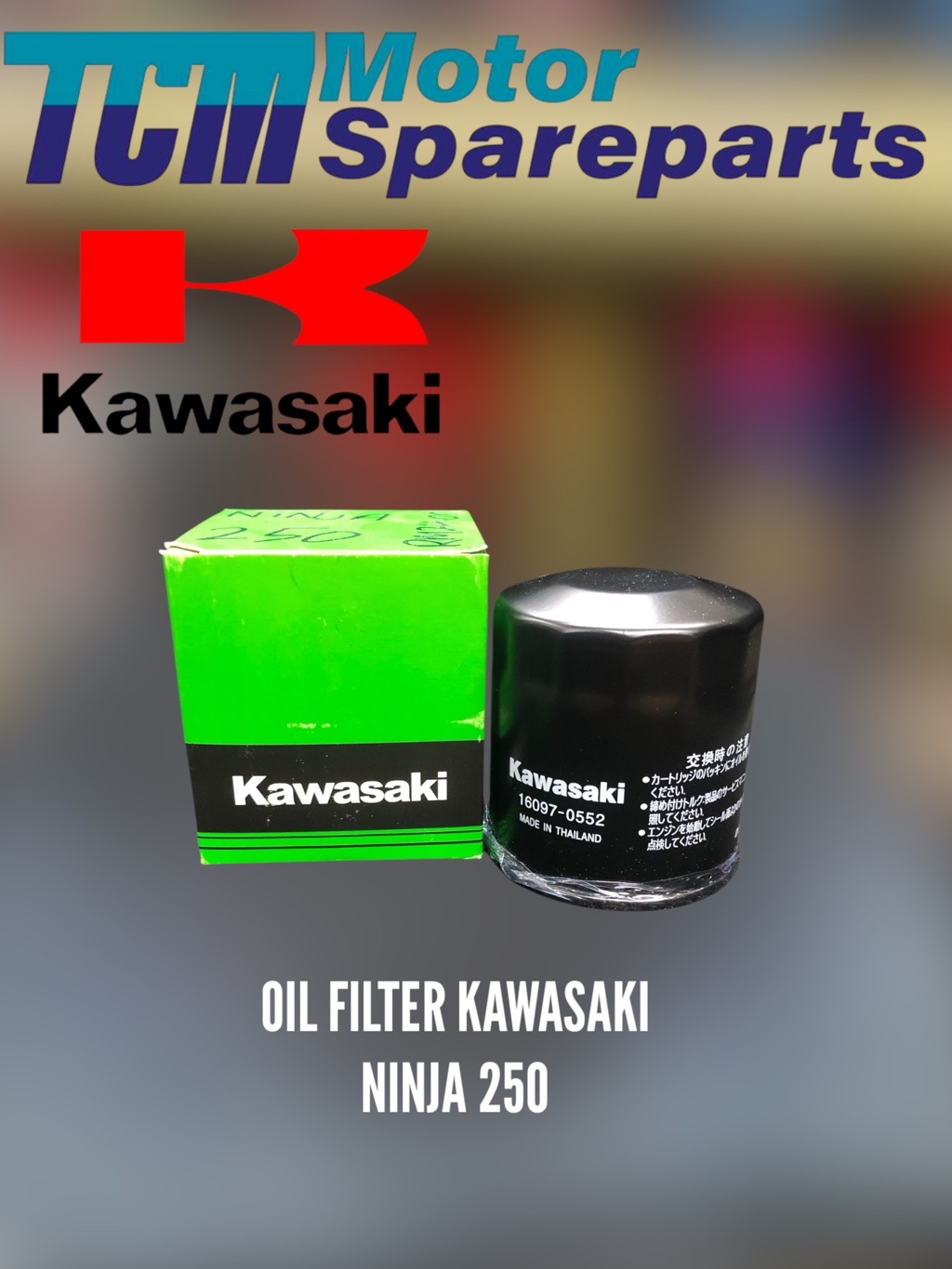 OIL FILTER KAWASAKI NINJA250/Z250/ER-6N Z75/Z800/Z900/Z1000 GRT1400 ...
