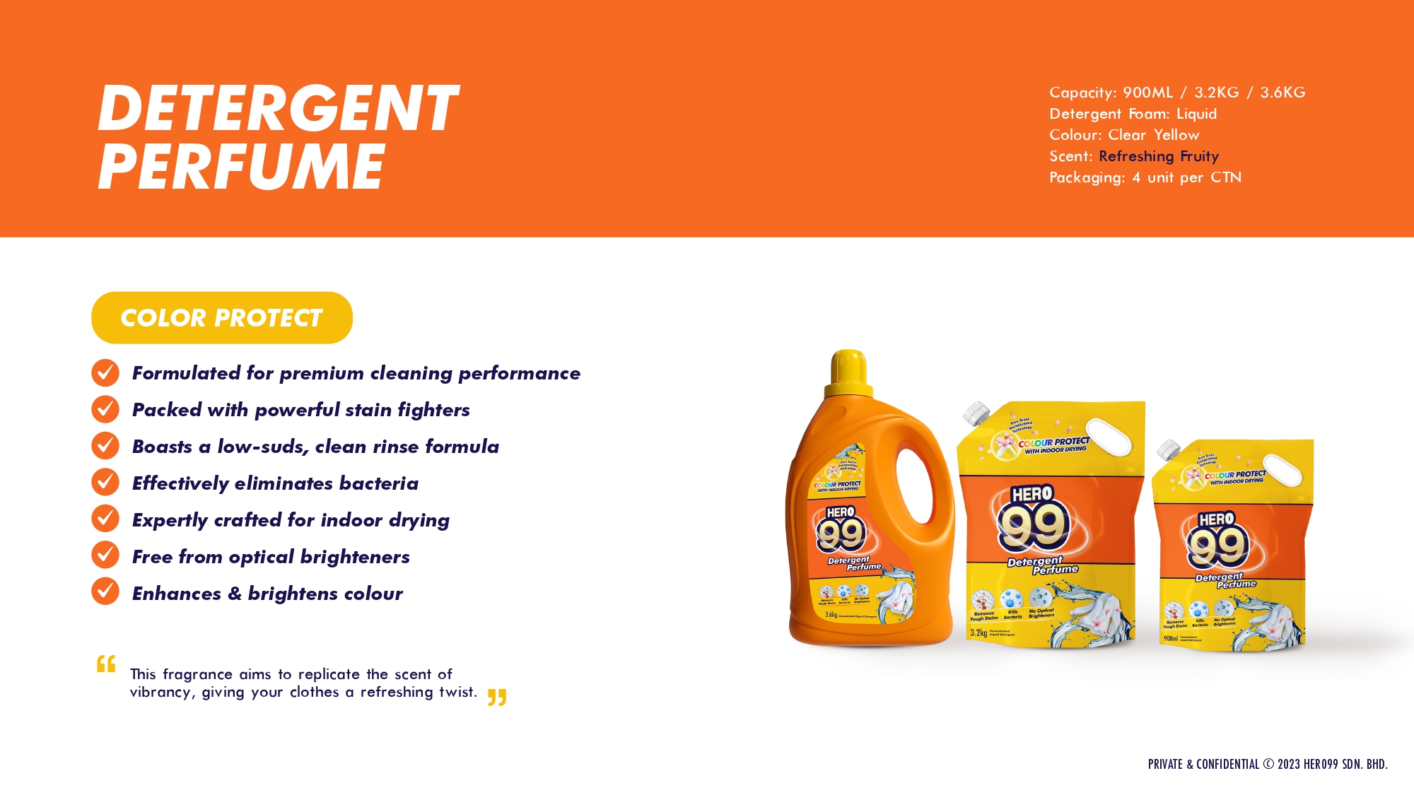 HERO 99 DETERGENT PERFUME COLOUR PROTECT 900G | EXPERT IN INDOOR DRYING ...