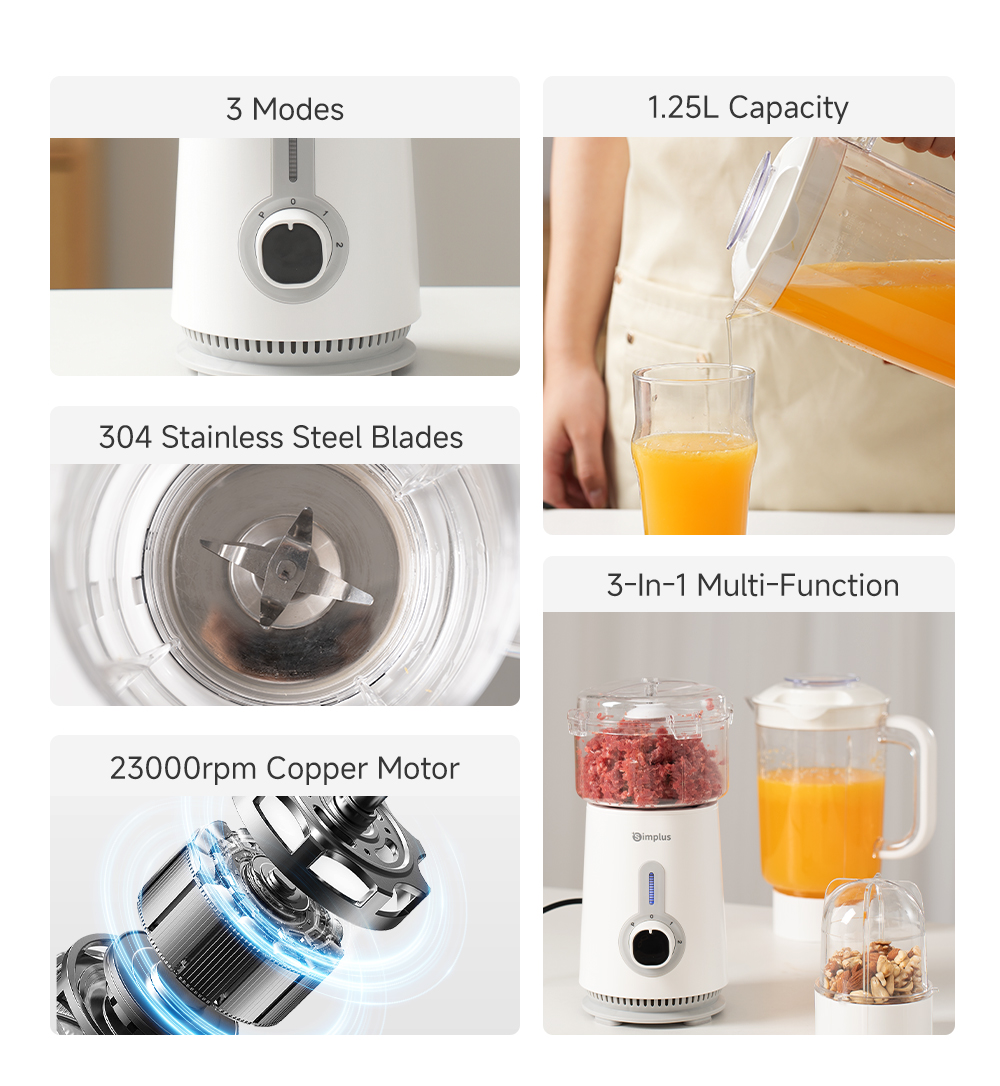 Simplus Multi-functional Blender | 1.25L Capacity | 380W Copper Motor ...