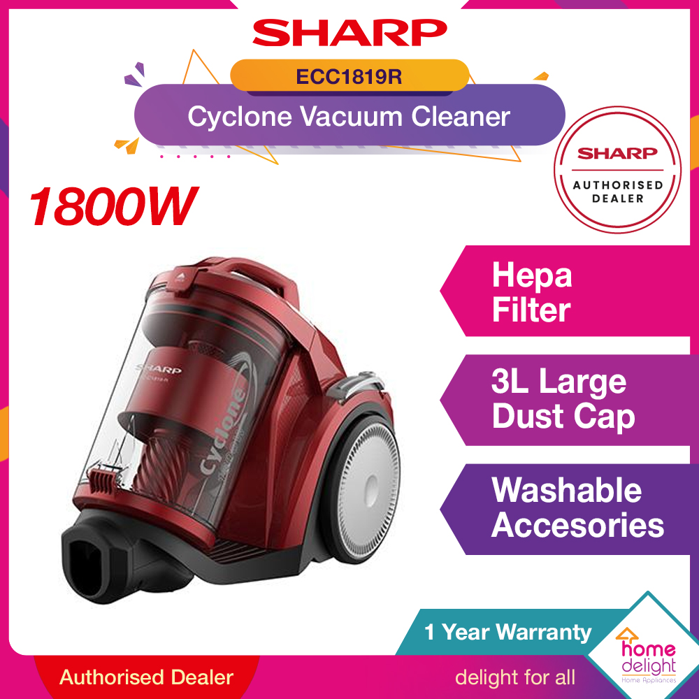 Sharp Vacuum Cleaner Bagless 1600W 1800W 2000W ECNS16R ECC1819R ECLS20R ...