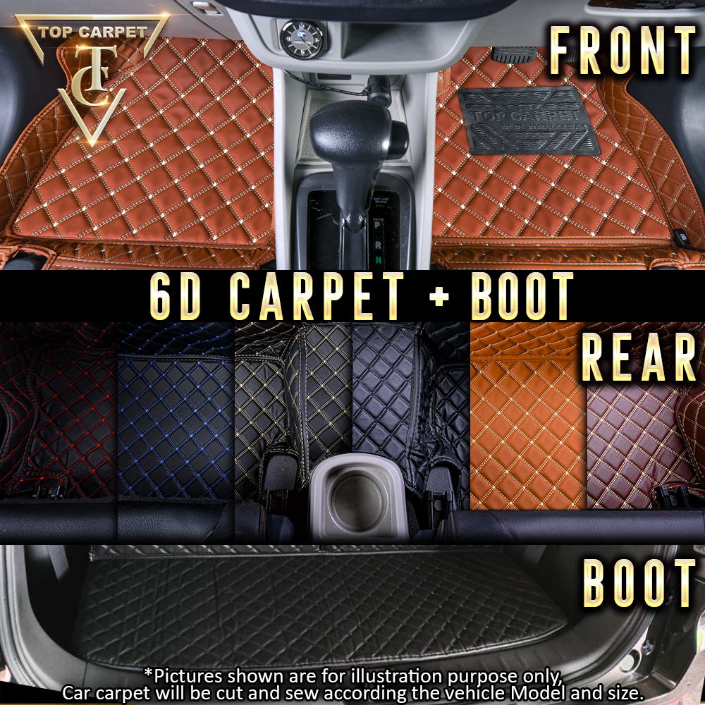 Top Carpet MITSUBISHI XPANDER ( 2020 - 2026 ) 6D PU Leather Car Carpet ...