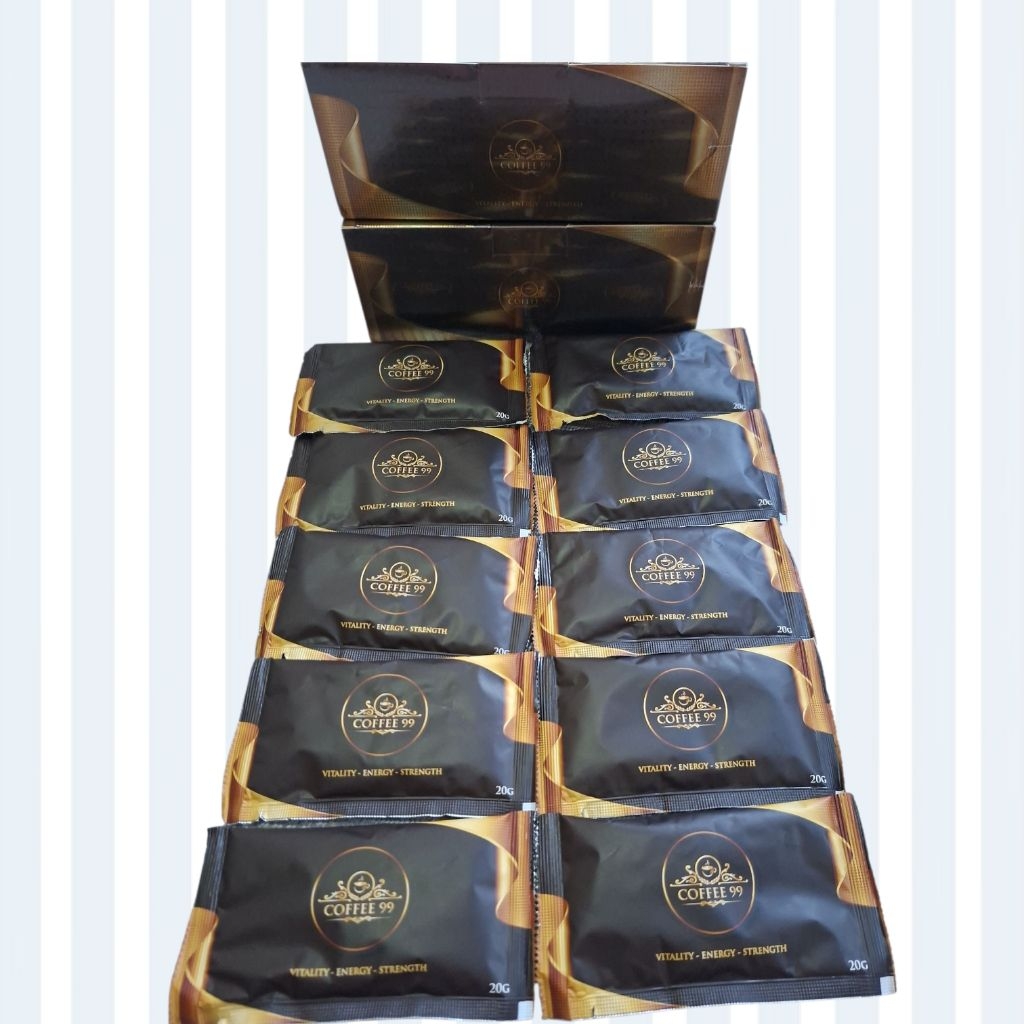 COFFEE 99 Kopi Kuat Asli 20g, 10 Sachet, Arabica Coffee Plus "Horny ...