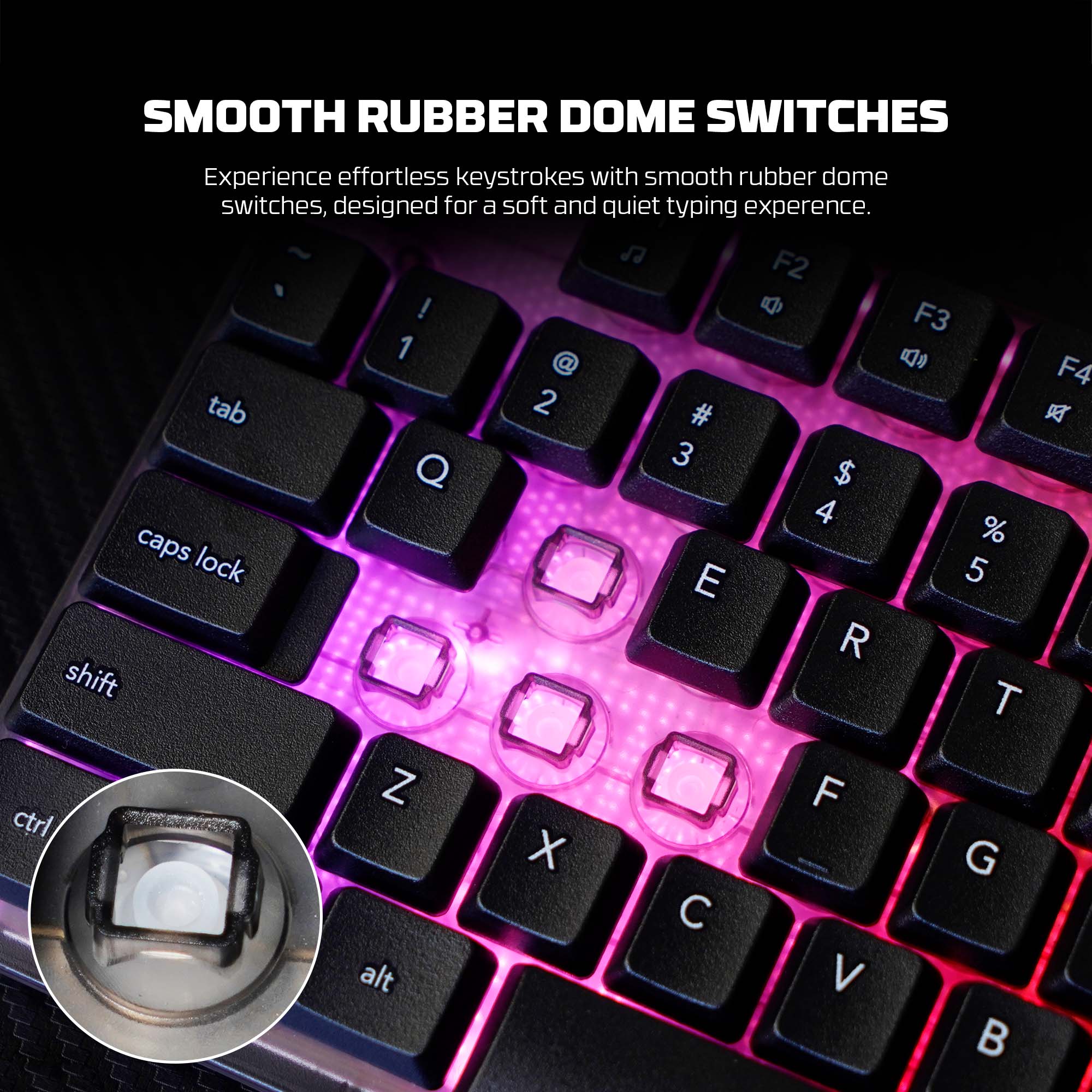 Fantech K515s Shikari S Gaming Keyboard RGB Light Effect Smooth Rubber Dome Switches Gaming ...