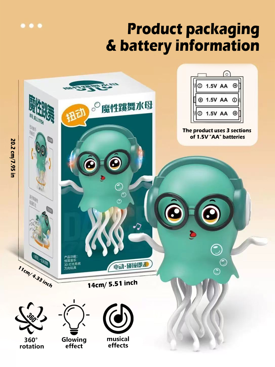 【🎁 With Batteries And Tool 】Jellyfish Funny Magical Dancing Octopus Toy ...