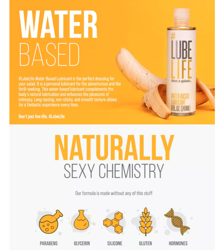 Lube Life Water-Based Personal Lubricant, Lube for Men, Women and ...