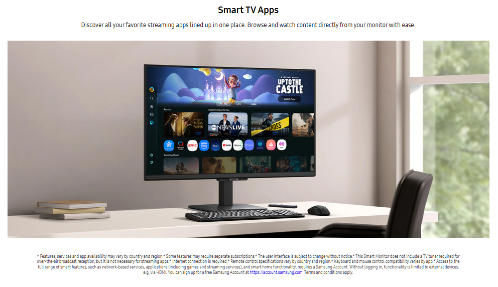 Samsung LS32FM500EEXXS 32" Smart Monitor M5 M50F FHD with Smart TV Apps ...