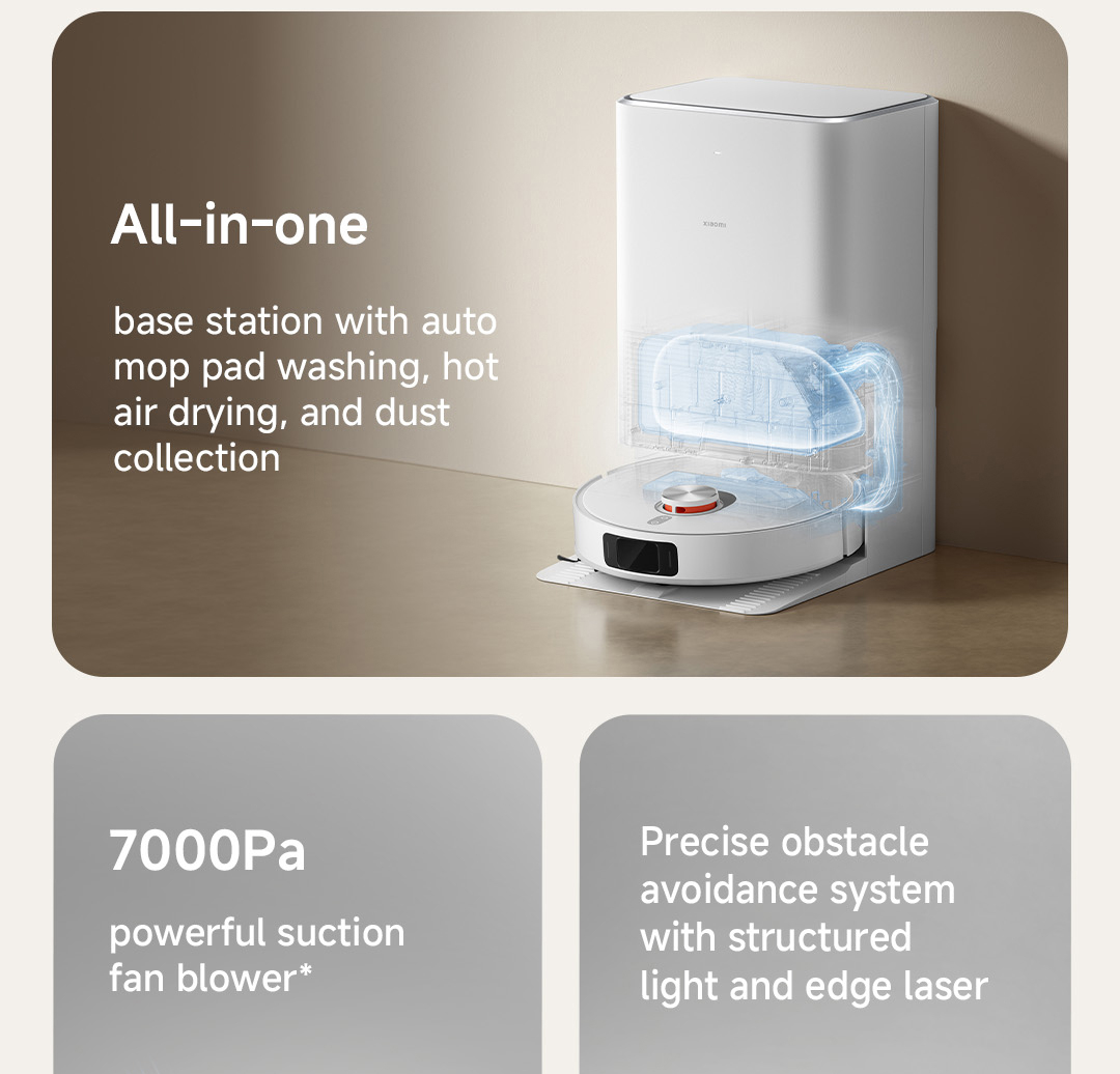 Xiaomi Robot Vacuum X20 Pro 7000Pa/LDS/auto mop pad rasing/hot air drying |