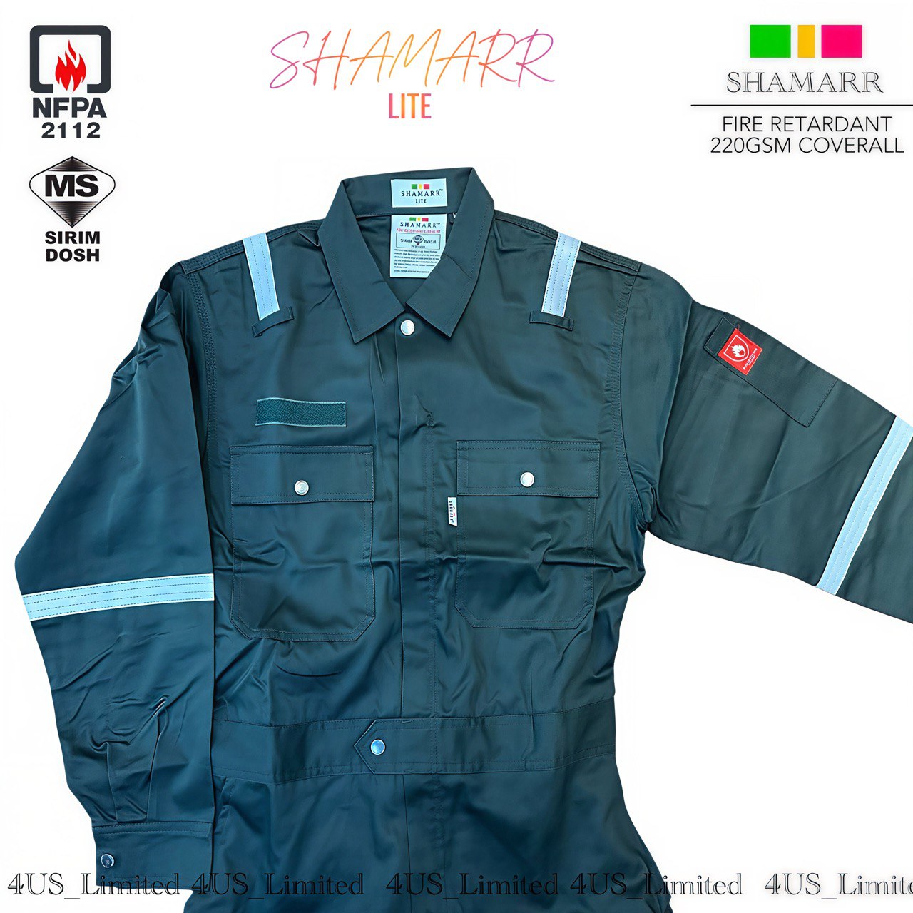 SHAMARR LITE FIRE-RETARDANT COVERALL FRC (SIRIM) NFPA2112 (FRC)-PPE ...