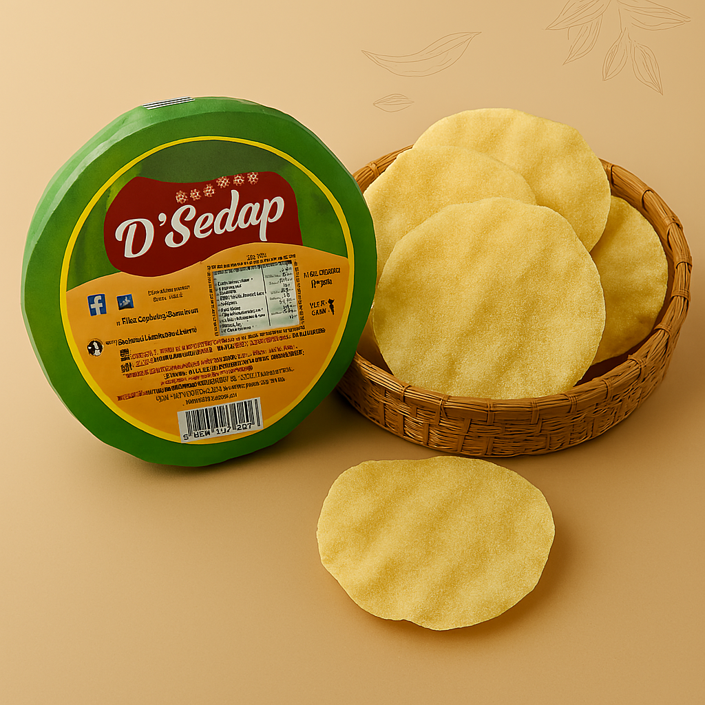DSedap Papadam Keropok 100g Papadom Halal Papadam Bulat 3.5in | Shopee ...
