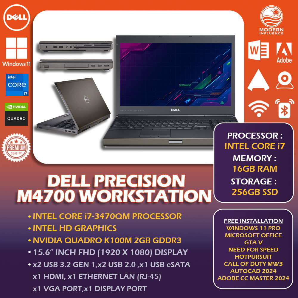 DELL PRECISION M4000 WORKSTATION SERIES - M4600/M4700/M4800 -15 INCH ...