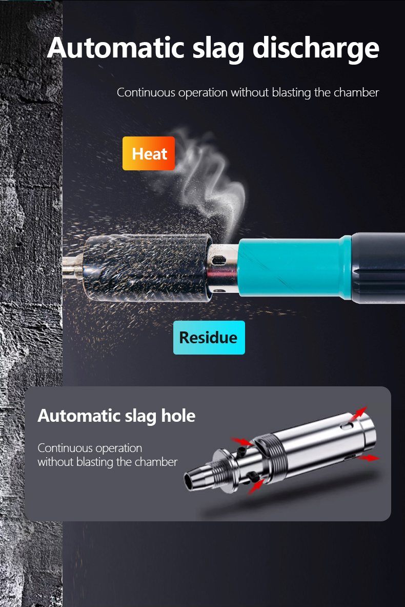 KUWO Nail Gun Original Heavy Duty Manual Steel Cordless Concrete Rivet ...