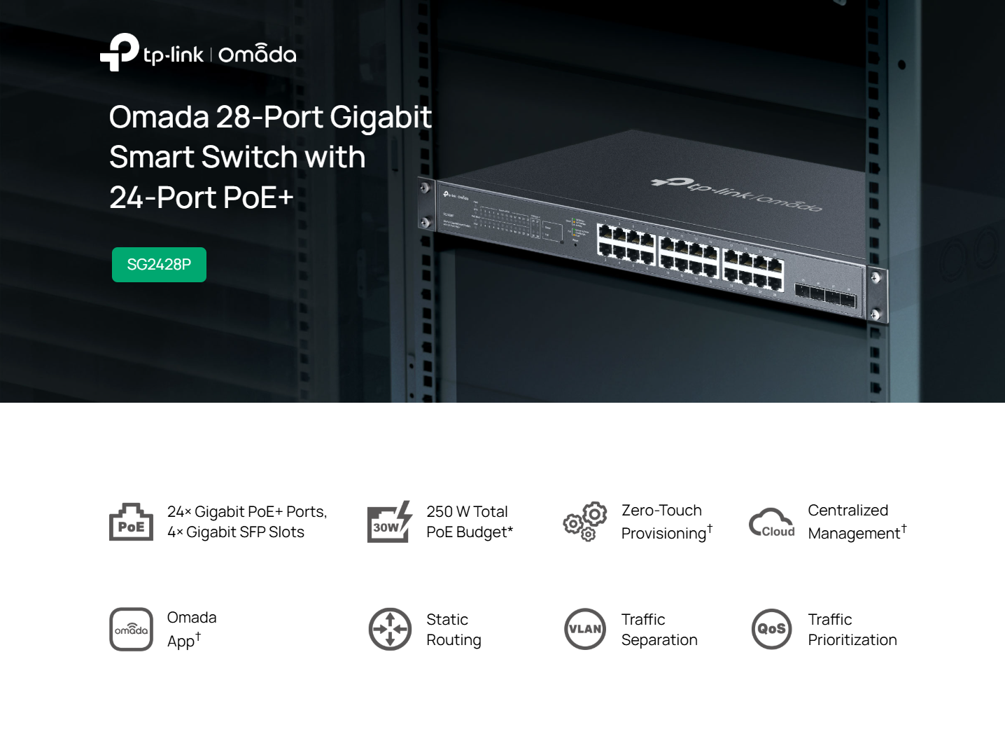 TP-Link Omada SG2428P 28-Port Gigabit Smart Switch with 24-Port PoE+ ...
