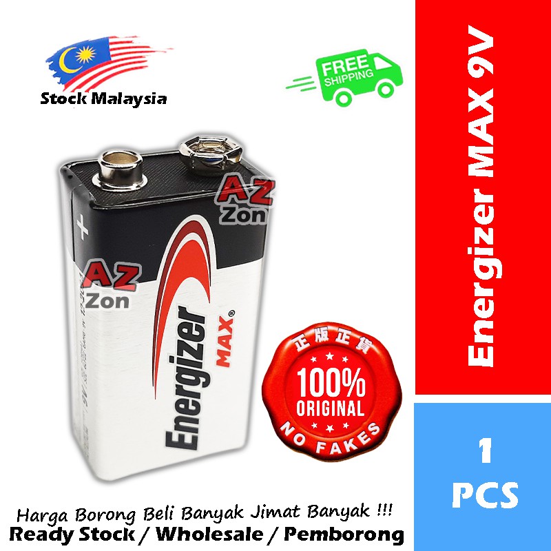 Energizer Max Battery 9V 522 BP1 6LF22 100% original Genuine Energizer ...