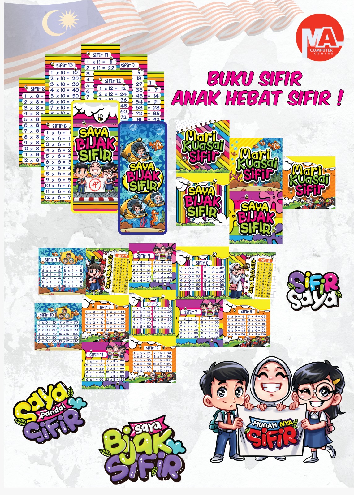 New Item - Buku Sifir Poket | Bukur Sifir Comel | Buku Sifir saiz mini ...