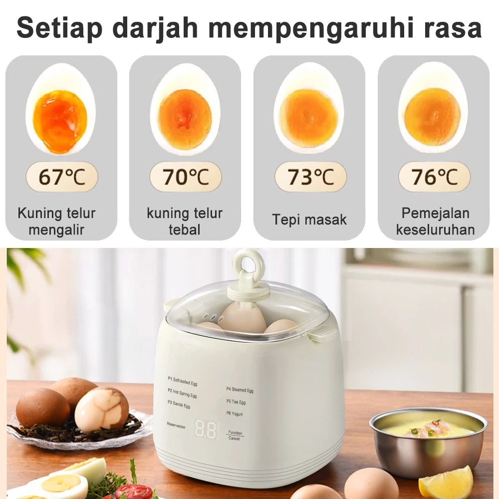 🔥Electric Egg Boiler Egg Steamer Telur Separuh Masak Maker Four Egg ...