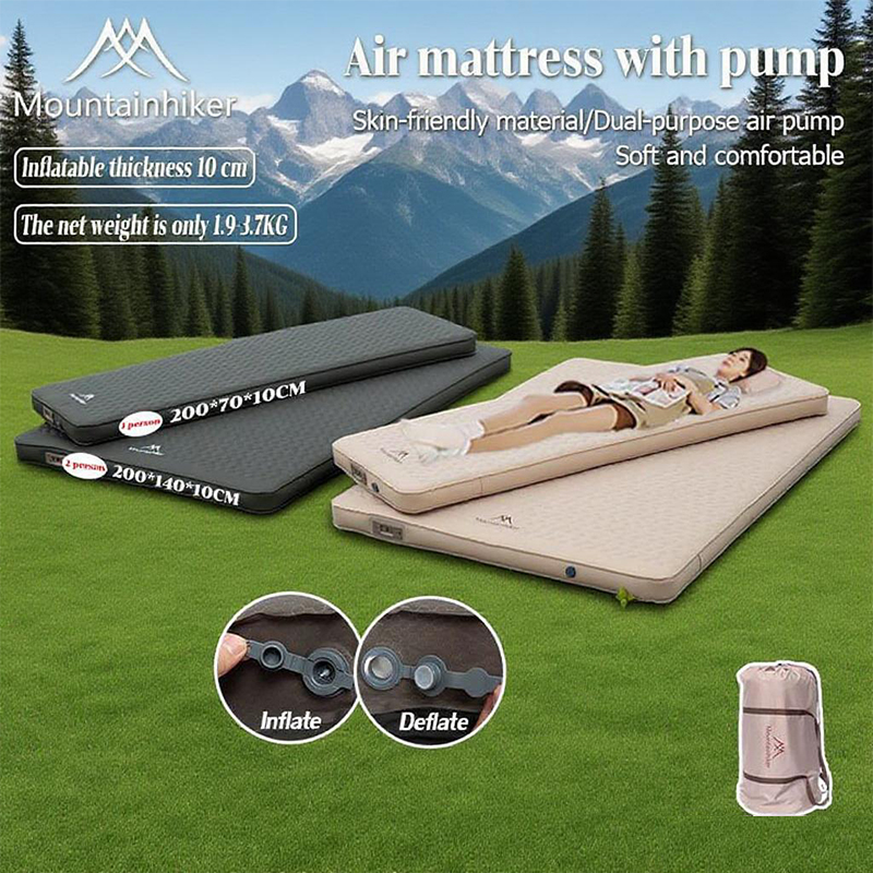 MOUNTAINHIKER Tilam angin Built-in Air Pump Inflatable 3D Sponge ...