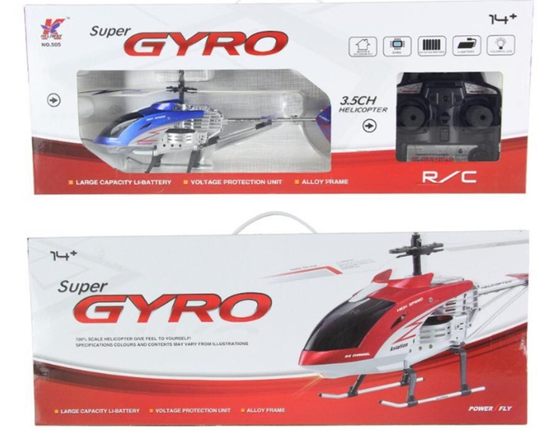 Super B505 GYRO 3.5 Channel RC Helicopter with Remote Control, LED ...
