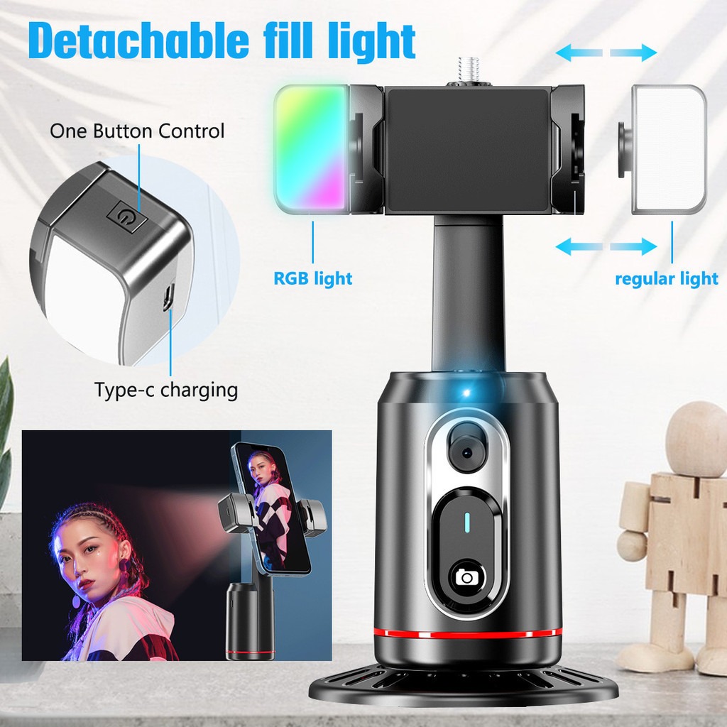 SOARFLY Phone Stand AI Auto Face Tracking Phone selfie stick 360 ...