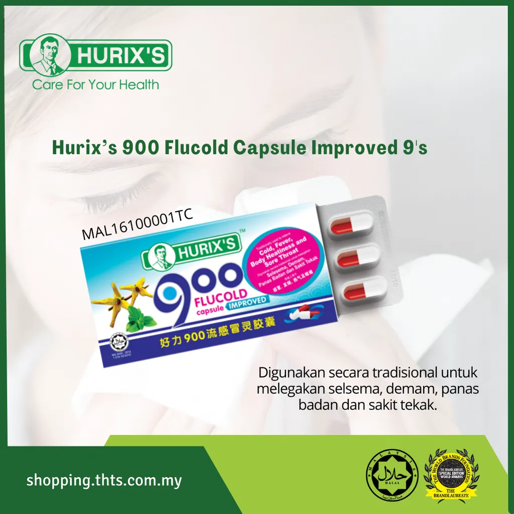 Hurix's 900 Flucold Capsules | Shopee Malaysia