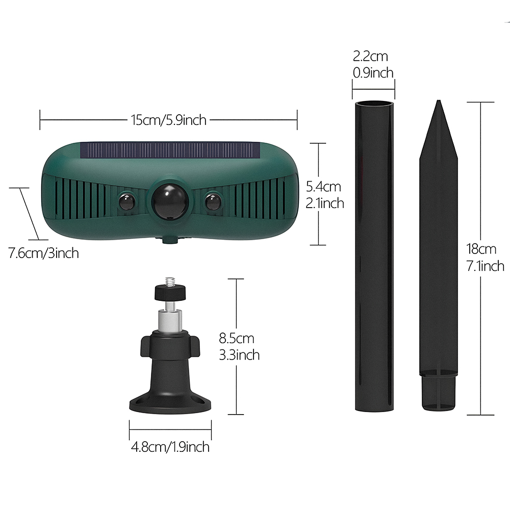 【2025 sensing sound wave】Ultrasonic Monkey Repellent PIR Sensor ...